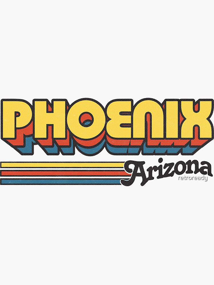 "Phoenix, AZ | City Stripes" Sticker for Sale by retroready | Redbubble