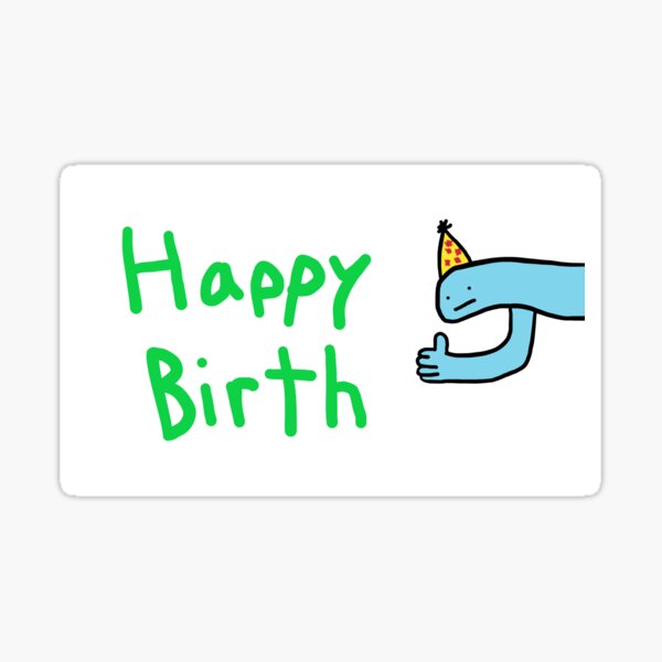 "Happy Birth" Sticker for Sale by lazypainter | Redbubble
