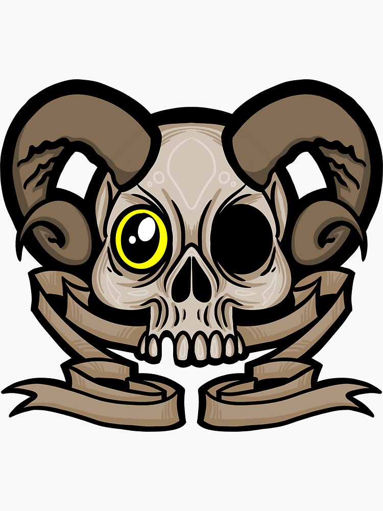 "One Eyed Skull" Sticker for Sale by HKeyser | Redbubble