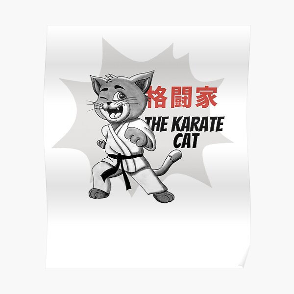 "The Karate cat, cute design ideal for people who love karate and cats ...