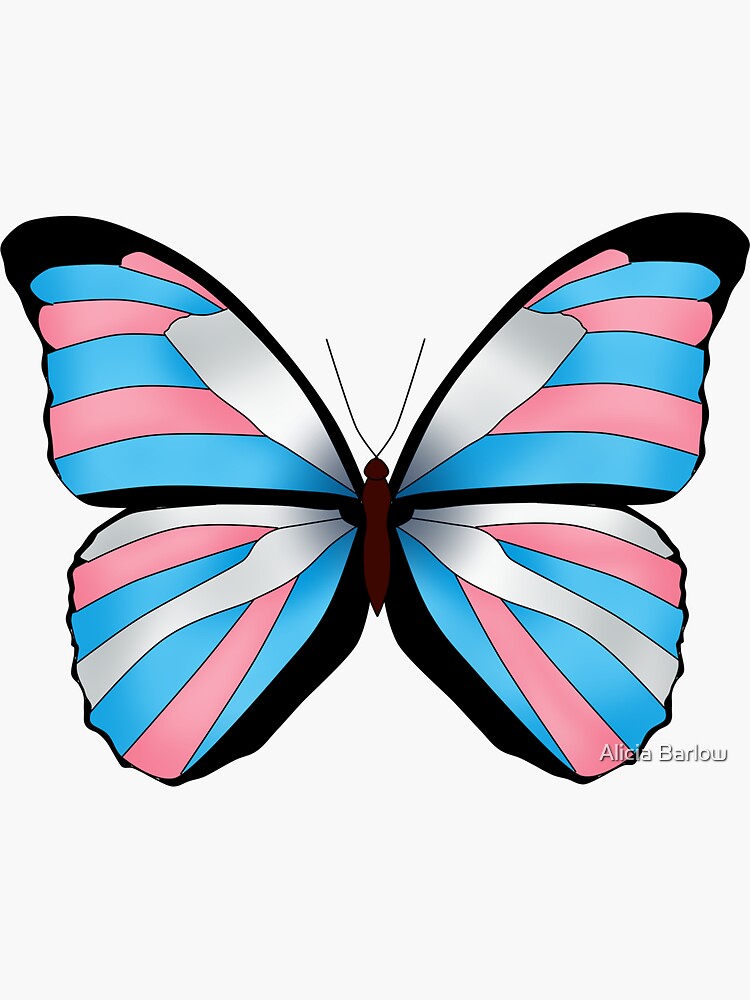 "Butterfly pride flags (Transgender)" Sticker for Sale by Prettyaspoison | Redbubble