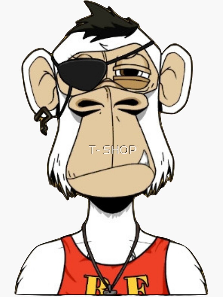 "Angry Monkey - NFT Design - Animal - Monkey - pet" Sticker for Sale by ...