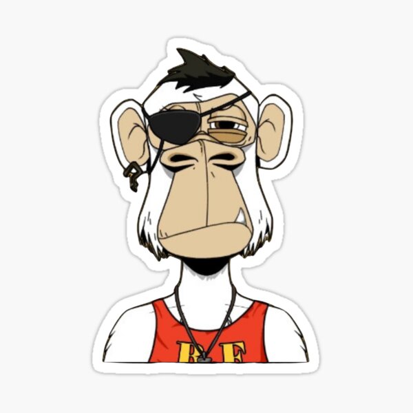 "Angry Monkey - NFT Design - Animal - Monkey - pet" Sticker for Sale by ...