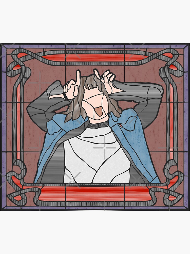 "Eddie Munson dark ~ Stained glass ~ Stranger things" Sticker for Sale ...