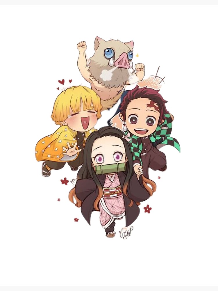 "demon slayer kimetsu no yaiba anime kawaii" Art Print for Sale by ...
