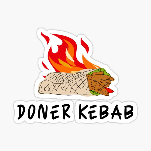 "Doner kebab logo." Sticker for Sale by HakanKACAR2014 | Redbubble