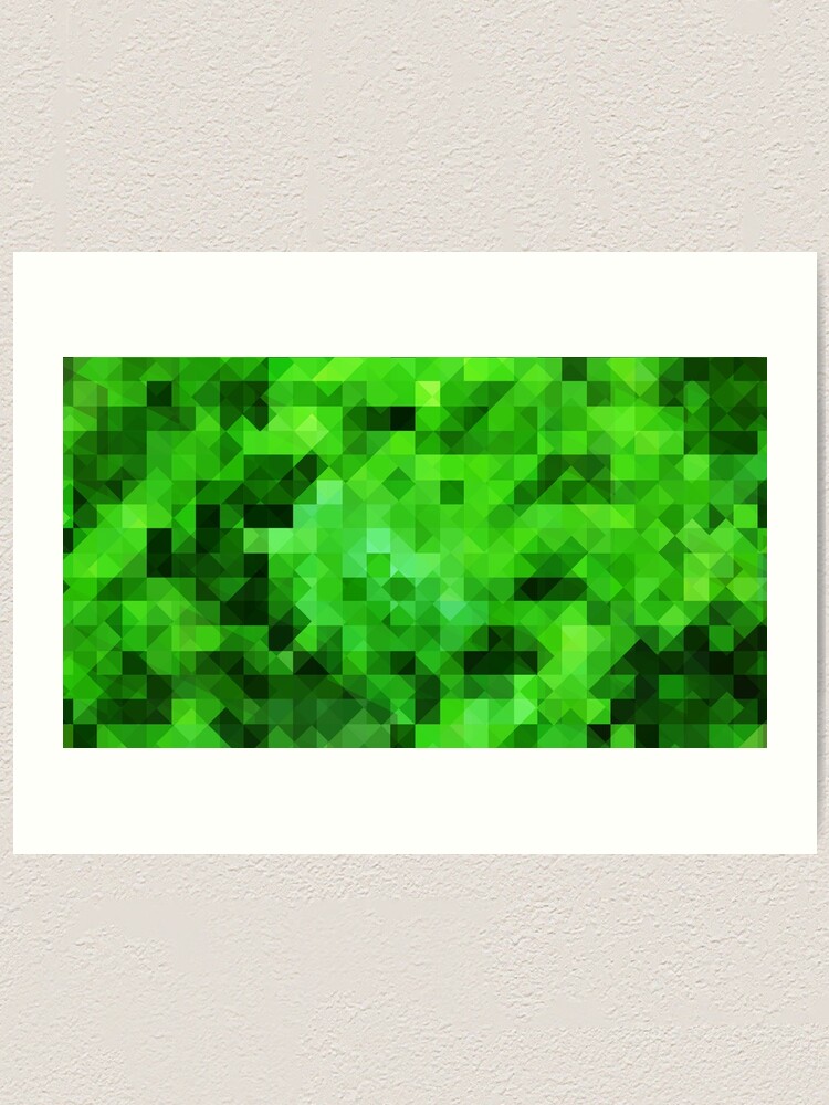 "Green Pixels Game Art" Art Print for Sale by RetroRobbo | Redbubble