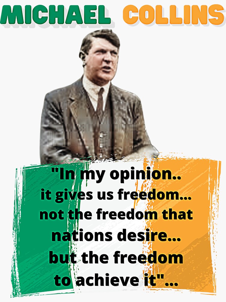 "Michael Collins Quotes 2" Sticker for Sale by OliDesigns | Redbubble