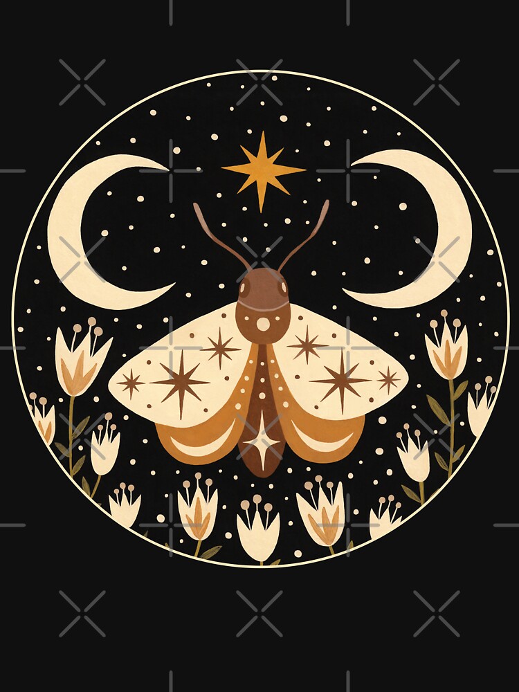 "Between two moons" T-shirt for Sale by Laorel | Redbubble | gouache t ...
