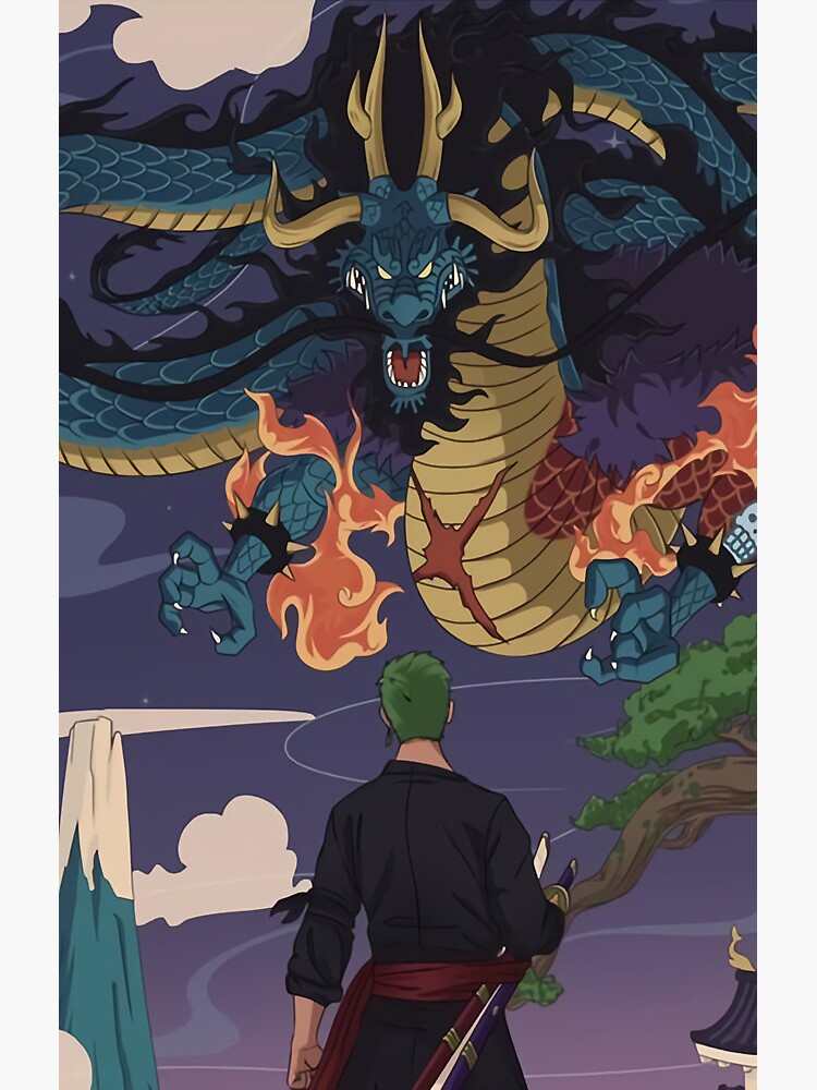 "One Piece Roronoa Zoro VS Kaido" Sticker for Sale by Elizabeth5685 ...