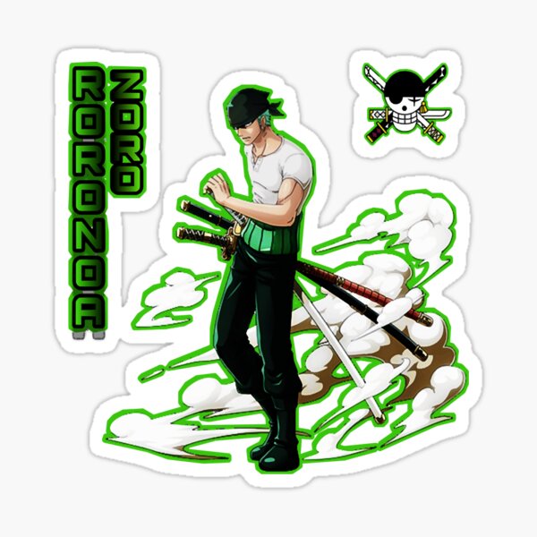 "Roronoa Zoro One Piece" Sticker for Sale by Elizabeth5685 | Redbubble