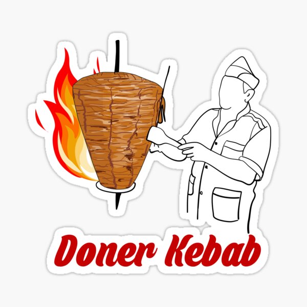 "Doner kebab logo." Sticker for Sale by HakanKACAR2014 | Redbubble