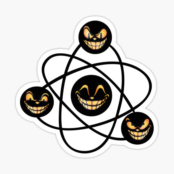 " Halloween Science atome - Scary" Sticker for Sale by ThescienceTee ...