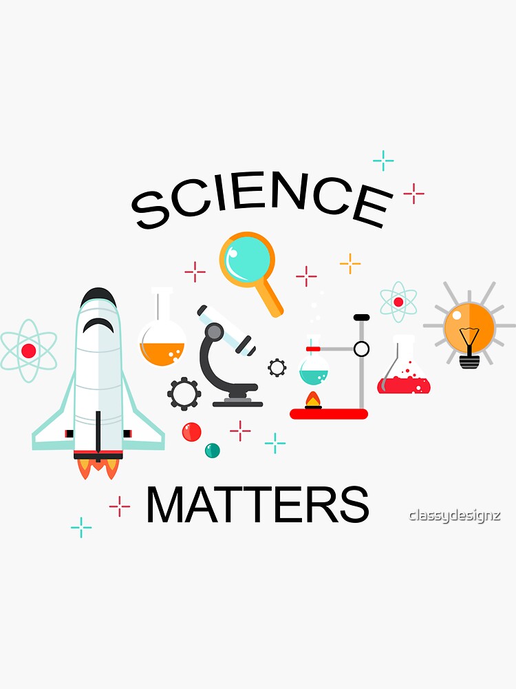 "Science Matters Neil Tyson" Sticker for Sale by classydesignz | Redbubble