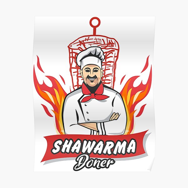 "Shawarma logo." Poster for Sale by HakanKACAR2014 | Redbubble