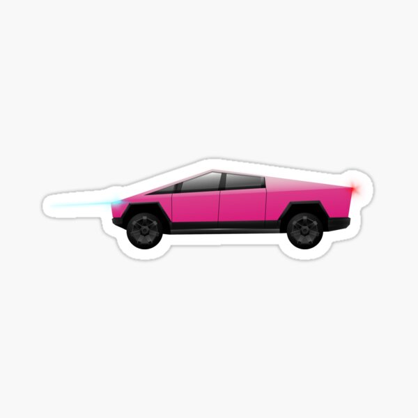 "Pink CyberTruck" Sticker for Sale by DoemaZ | Redbubble