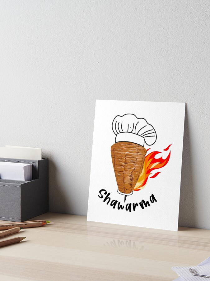"Shawarma logo." Art Board Print for Sale by HakanKACAR2014 | Redbubble