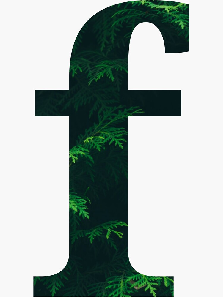 " Letter F initial (forest leaves)" Sticker for Sale by Karvii | Redbubble