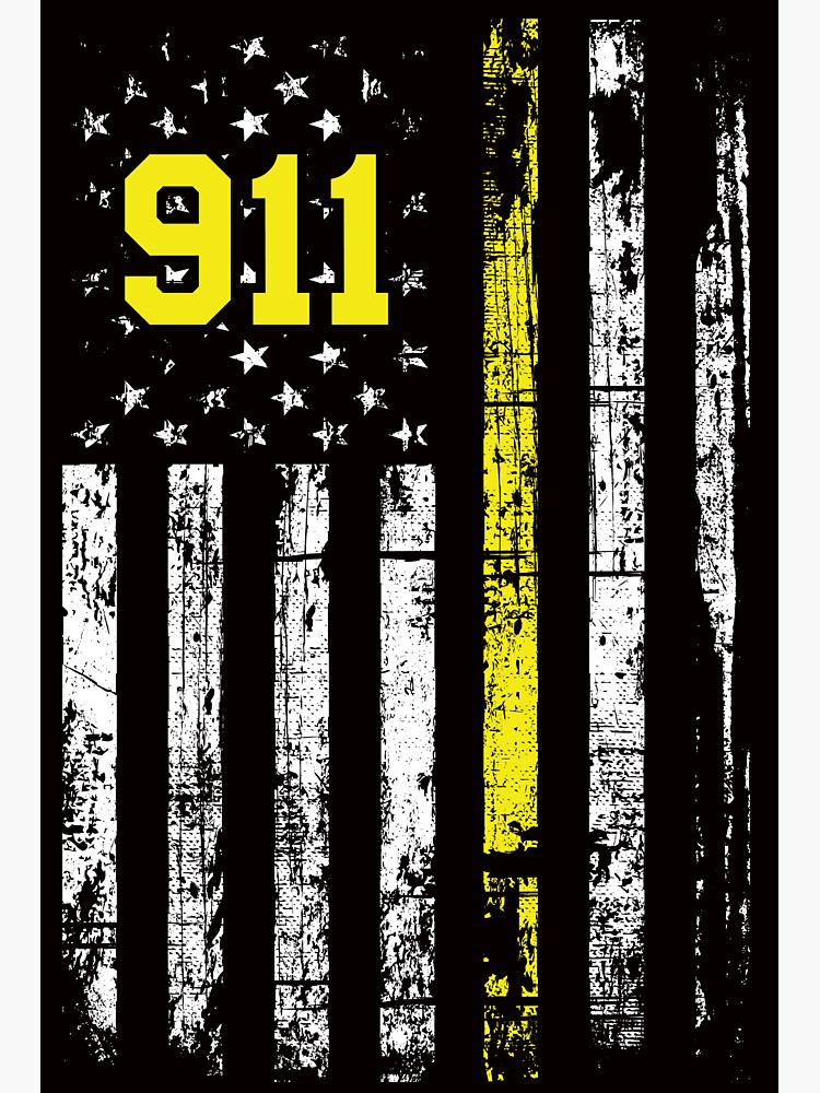 "911 Dispatcher Flag-Verticle" Sticker for Sale by SeymourCrapp | Redbubble