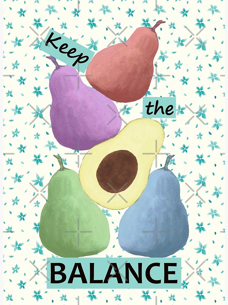 "Keep the balance - Tower of colorful pears in equilibrium" Poster for Sale by Origillus | Redbubble