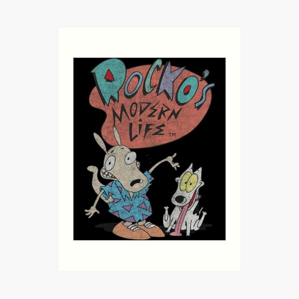 "Nickelodeon Rocko's Modern Life Rocko and Spunky" Art Print for Sale ...