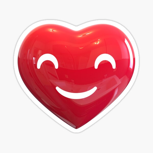 "Happy 3D Heart" Sticker for Sale by FontRR | Redbubble