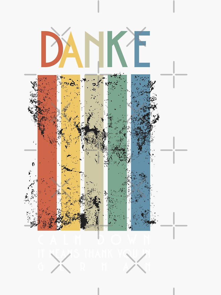 "Danke Funny German Words" Sticker for Sale by 2Cheesy4U | Redbubble