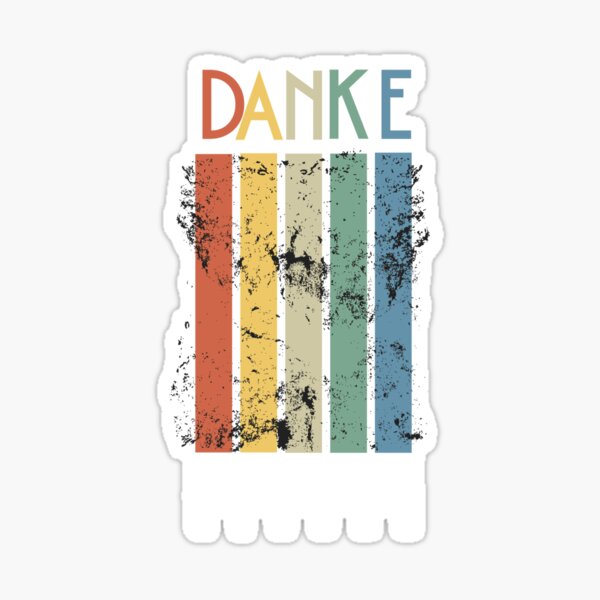 "Danke Funny German Words" Sticker for Sale by 2Cheesy4U | Redbubble
