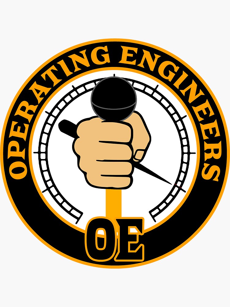 "Operating Engineer (Crest-BL)" Sticker for Sale by OESwag | Redbubble