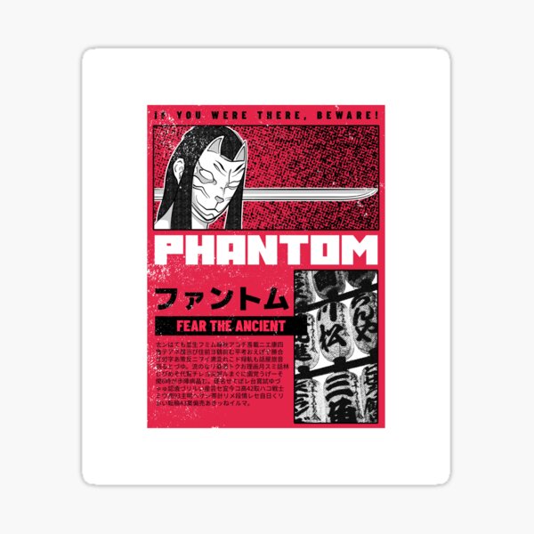 "PHANTOM" Sticker for Sale by Animewoods | Redbubble