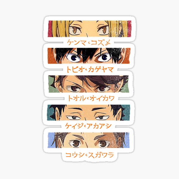 "haikyuu" Sticker for Sale by gabuskokors | Redbubble