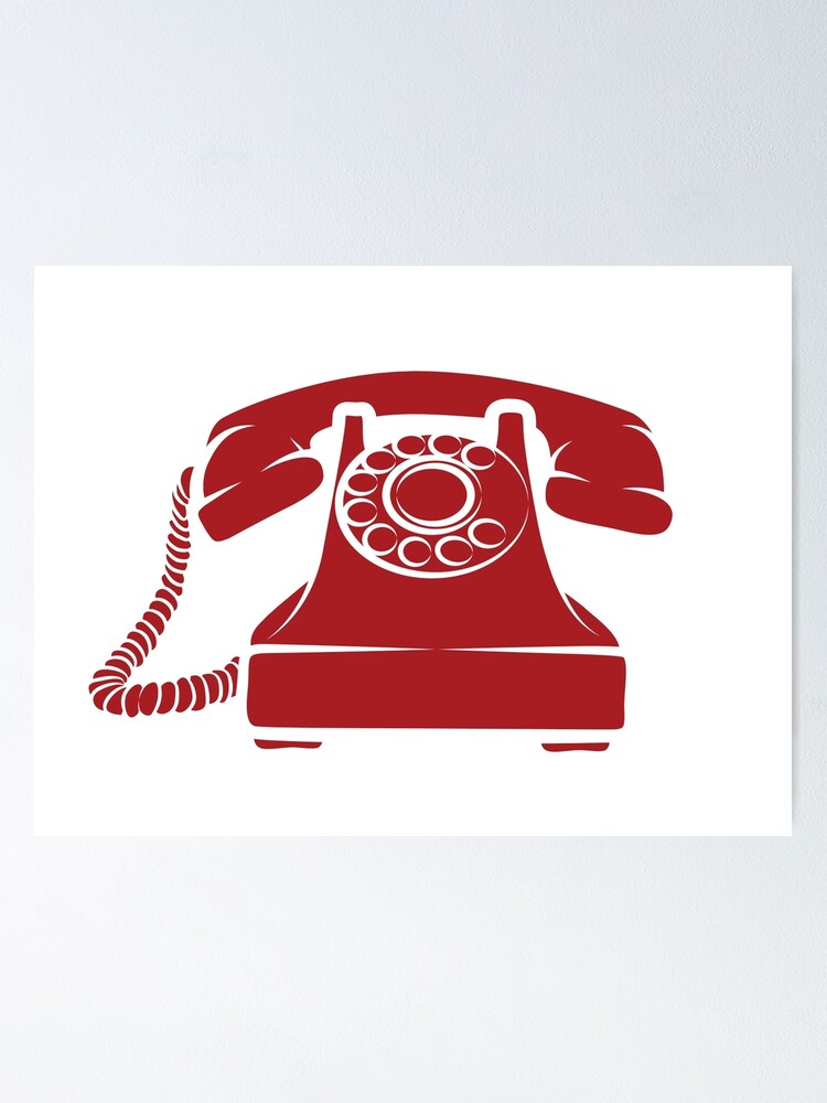 "Hotline Red Phone Illustration" Poster by graphicgeoff | Redbubble