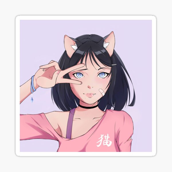 Anime Cat Girl Sticker For Sale By Mattisaway Redbubble