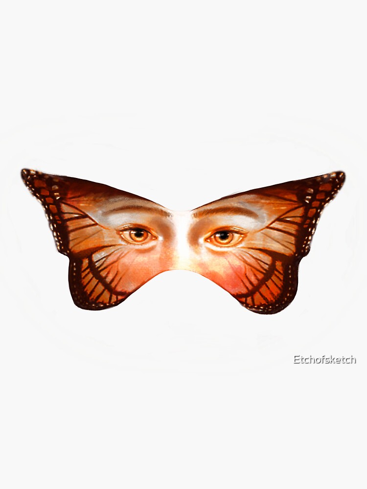 "Monarch Eyes" Sticker for Sale by Etchofsketch | Redbubble