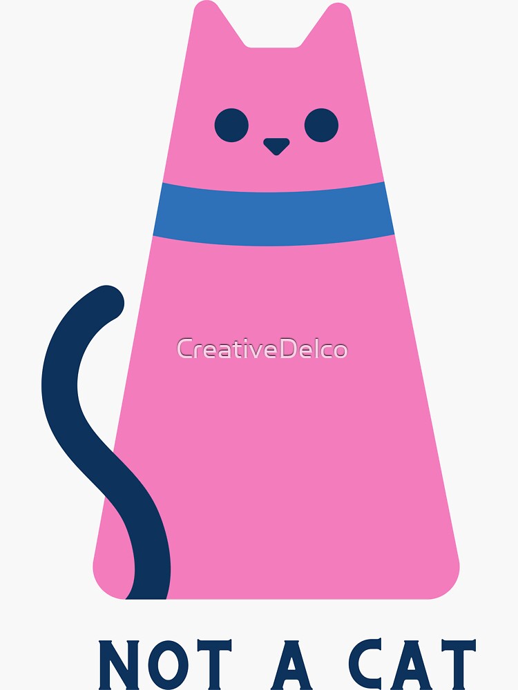 "pink cat" Sticker for Sale by CreativeDelco | Redbubble