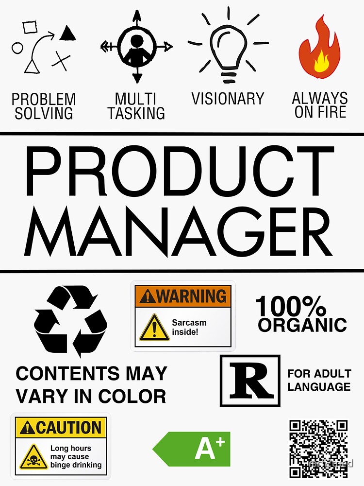 "Product Manager" Sticker by mrf2thed | Redbubble