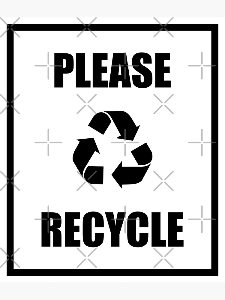 "Please Recycle" Sticker for Sale by Corbitron | Redbubble
