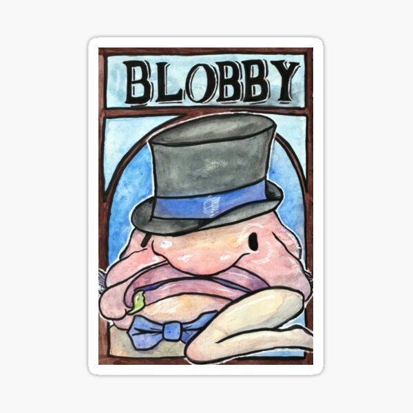 "Realistic Blobby" Sticker for Sale by LilyTheRaclaw | Redbubble