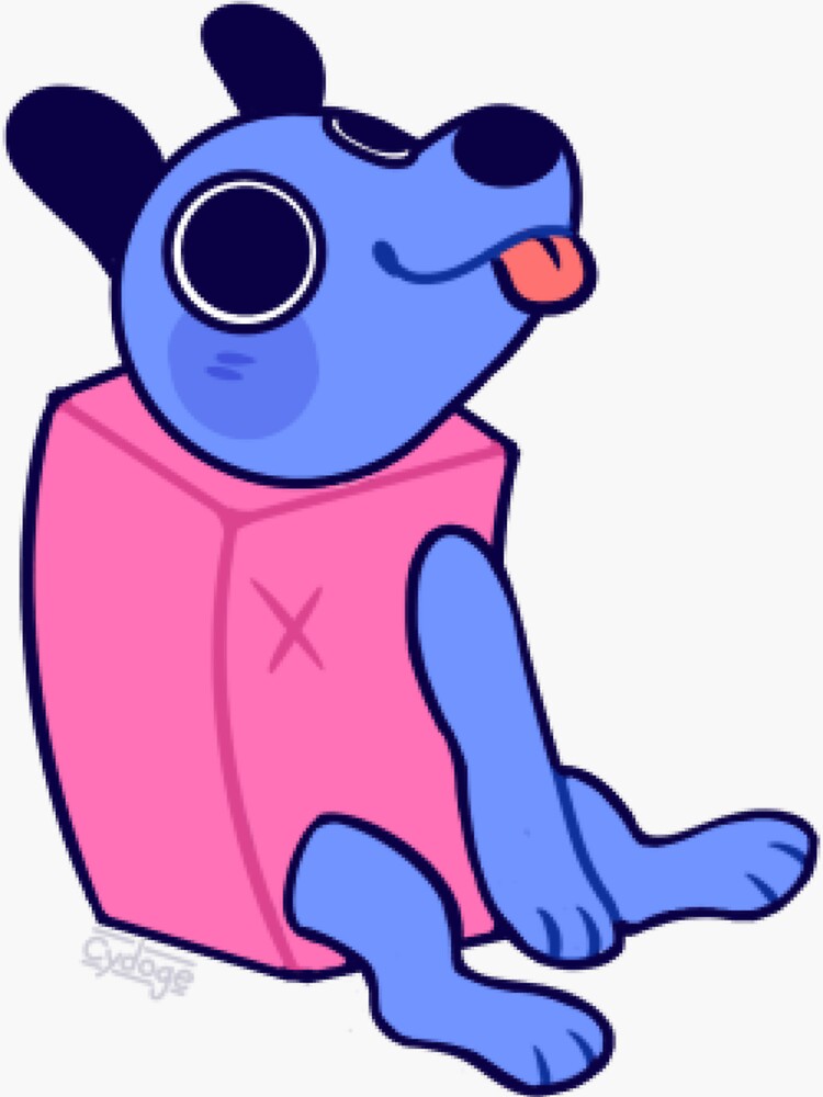 "Wobbledog sit" Sticker for Sale by Cydoge | Redbubble