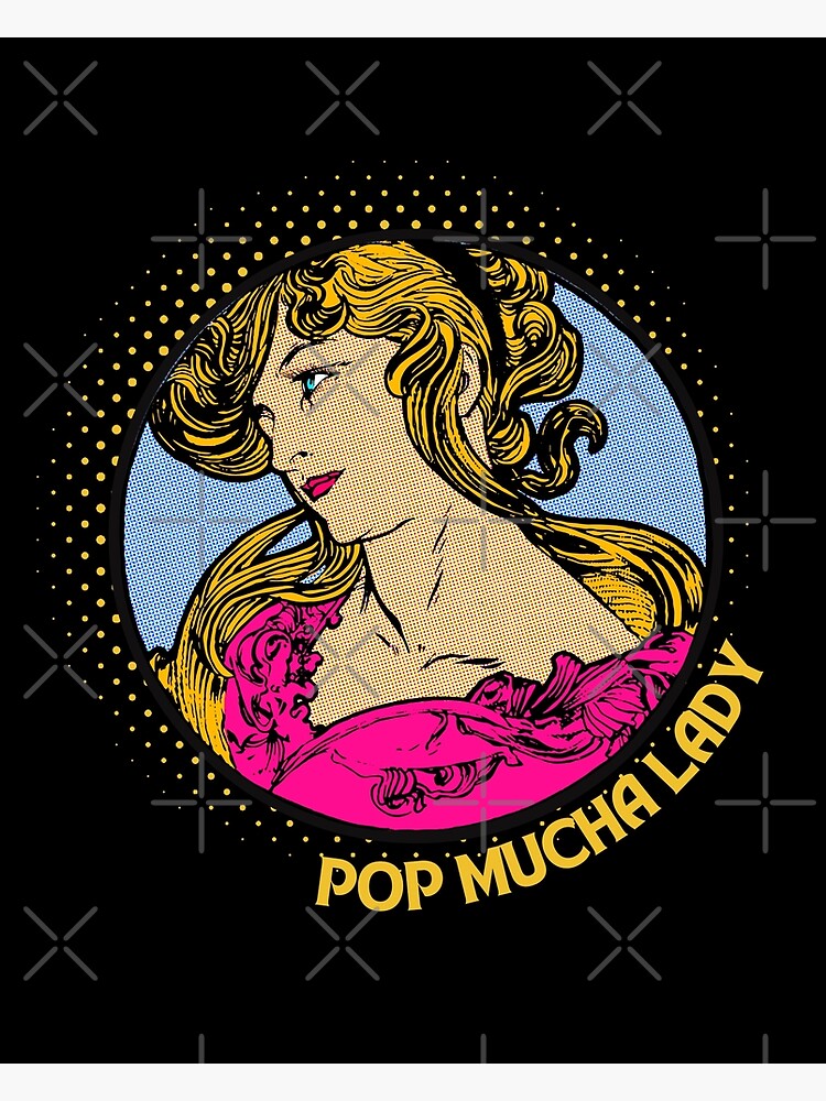 "Mucha Inspired Pop Lady v1" Poster for Sale by lucyshome | Redbubble
