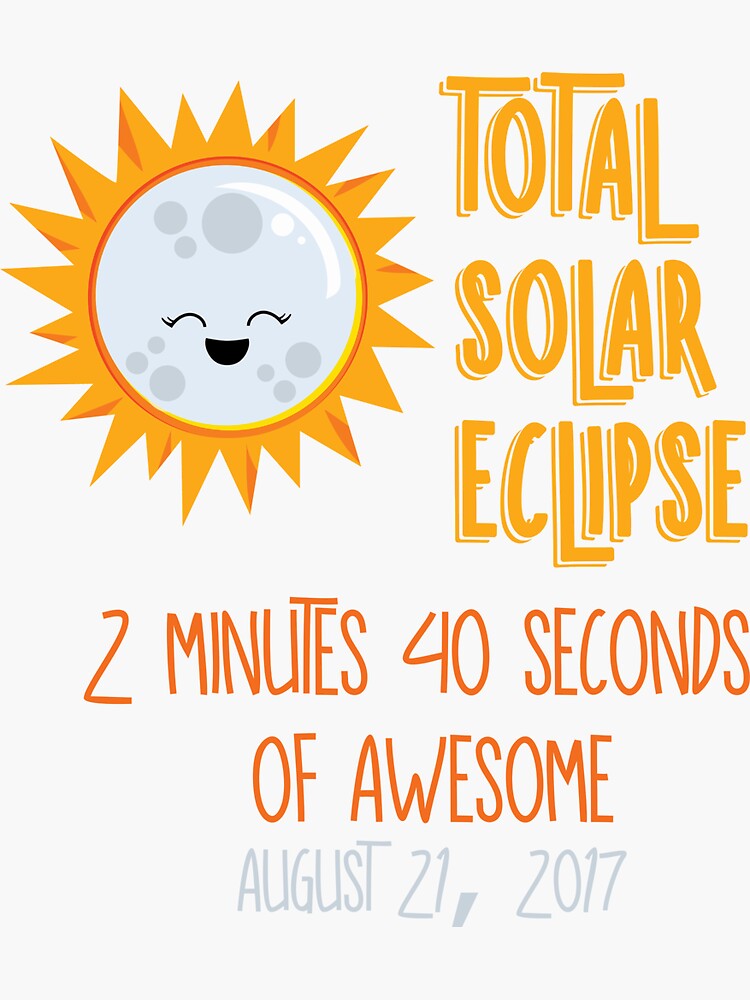 "Awesome Emoji Total Solar Eclipse" Sticker for Sale by 4Craig | Redbubble