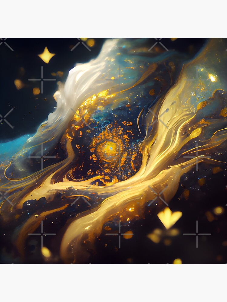 "Golden Galaxy Gilded Stars Universe" Poster for Sale by MythicPrompts ...
