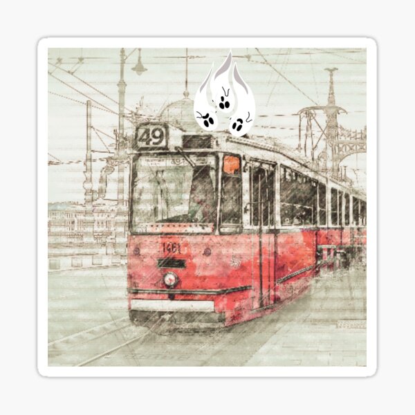 "Ghost Tram" Sticker for Sale by Weekendfun22 | Redbubble
