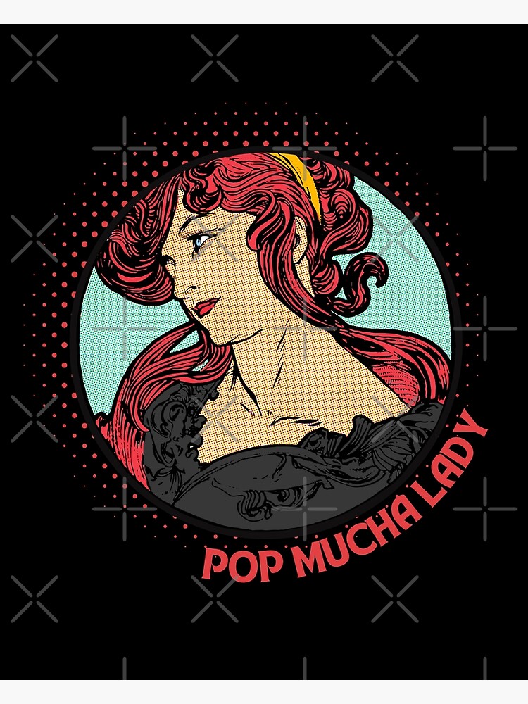 "Mucha Inspired Pop Lady v2" Poster for Sale by lucyshome | Redbubble