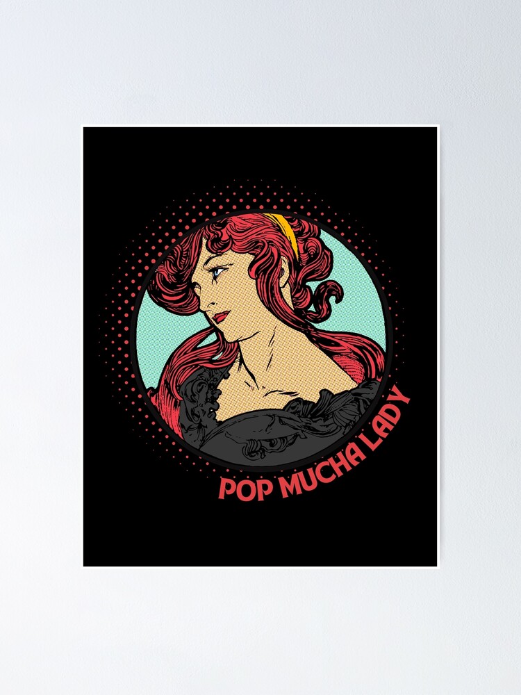 "Mucha Inspired Pop Lady v2" Poster for Sale by lucyshome | Redbubble
