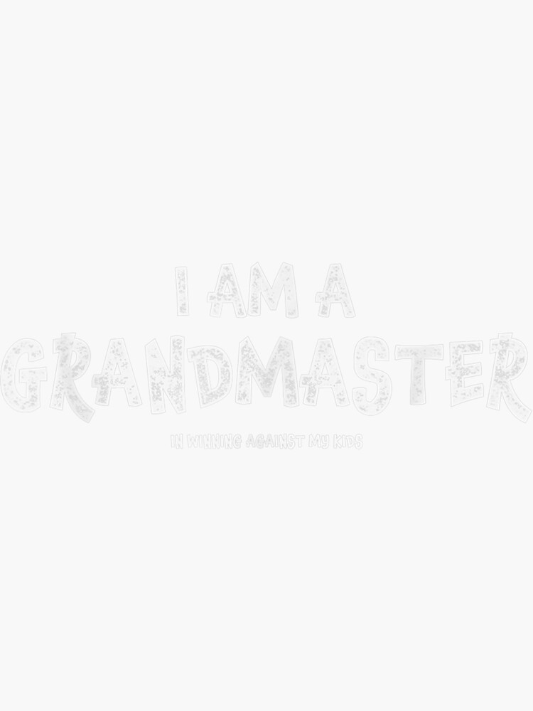 "Funny Chess Grandmaster Grandmaster Chess Player " Sticker for Sale by ...