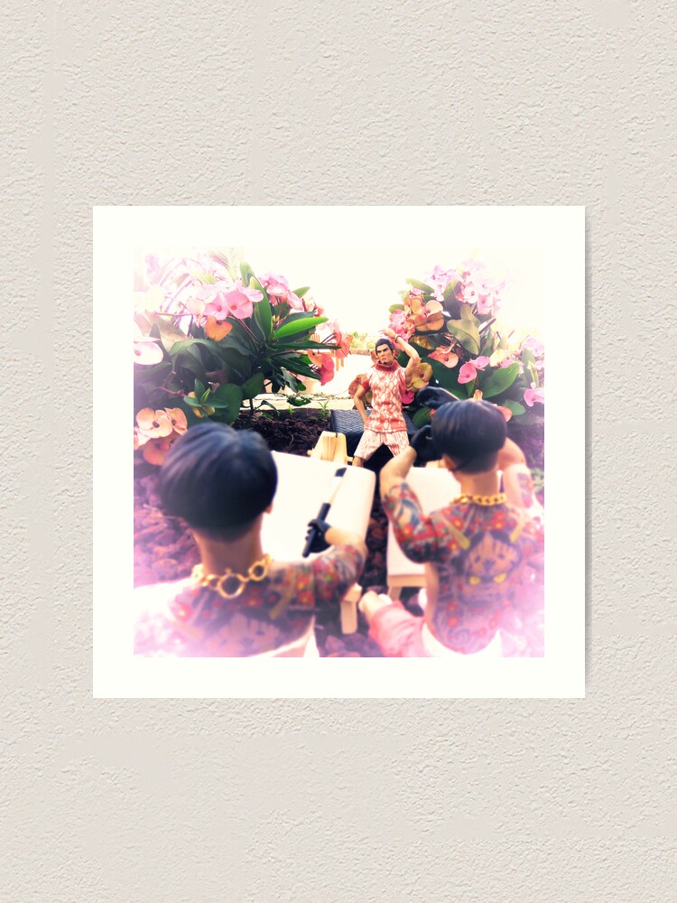 "Majima and Goromi painting Kiryu-chan!" Art Print for Sale by ...