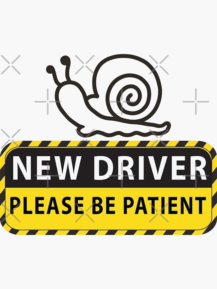 " funny student driver - please be patient student driver" Sticker for ...