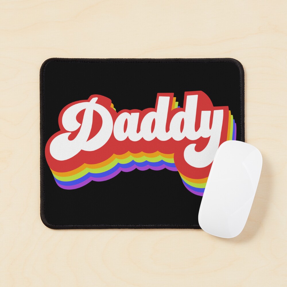 "Rainbow Daddy Script" Sticker for Sale by spottedhound | Redbubble