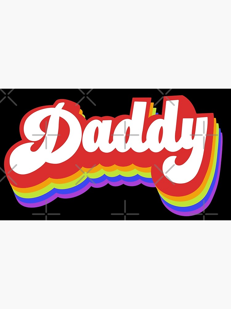 "Rainbow Daddy Script" Poster for Sale by spottedhound | Redbubble